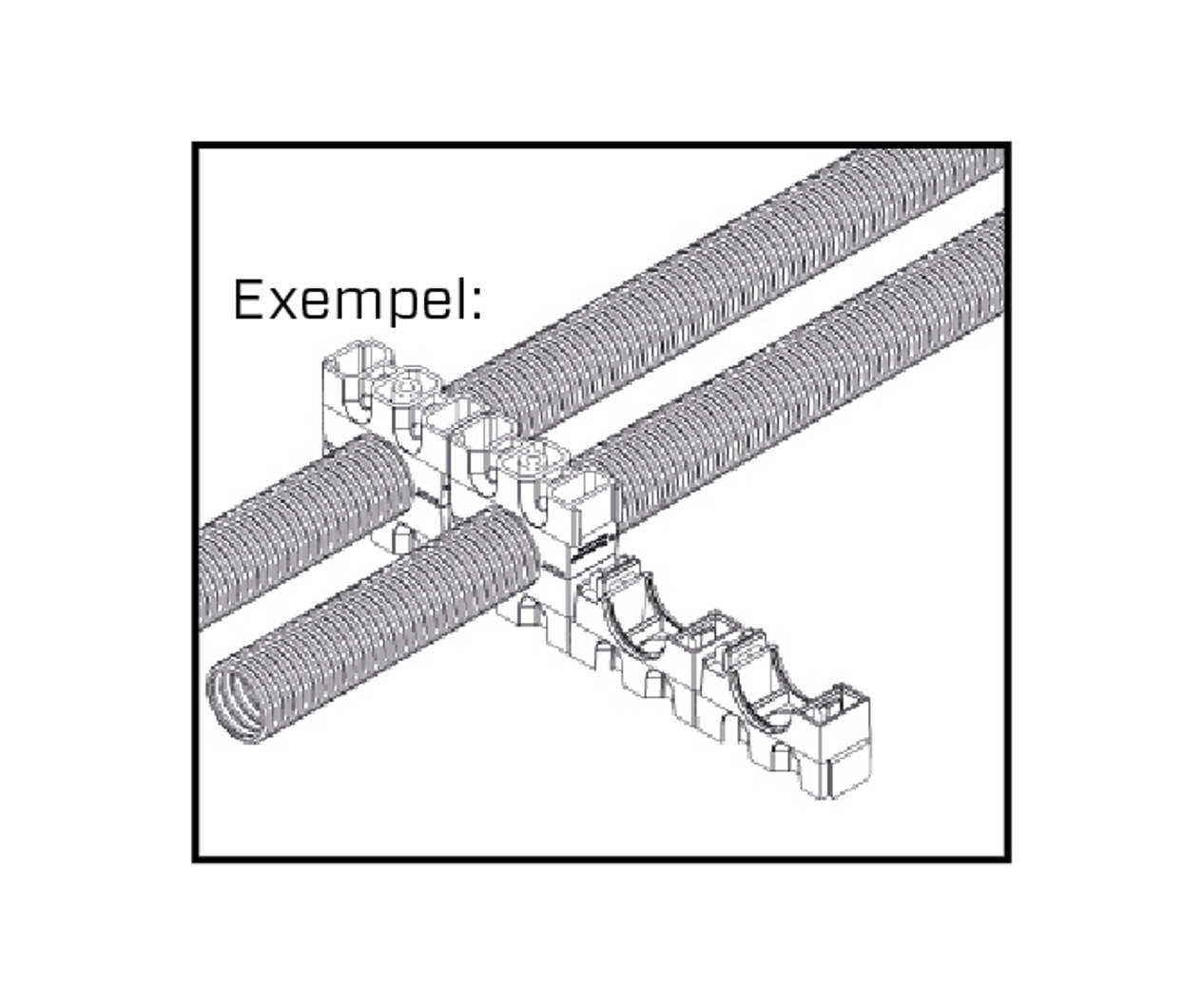 Klammer för skyddsrör 25 mm